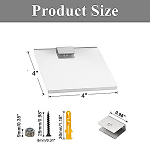 Z metnal Small Flationg Shelf, 4" Mini Clear Shelves, Arylic Shelves, Invisible Ledge Display Shelves for Smart Speaker, Action Figures, Storage & Decoration, Wall Mounted, Clear, 5 Pcs