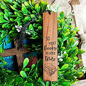 Funny Book Quote Wood Book Markers for Women Inspirational, Motivational Bookmarks for Teachers Students School Home Office Supplies, Book Lover Girl Sister Friends Female Gifts