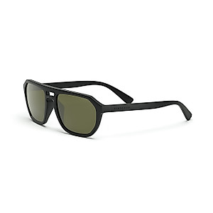 Serengeti Men's Bellemon Oval Sunglasses, Matte Black, Medium