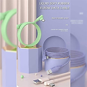 BGNTBUK Phone Charging Cables Android USB Cable Right Angle 90° Elbow Liquid Micro USB 3A Fast Charging Cable Lap Gear Home