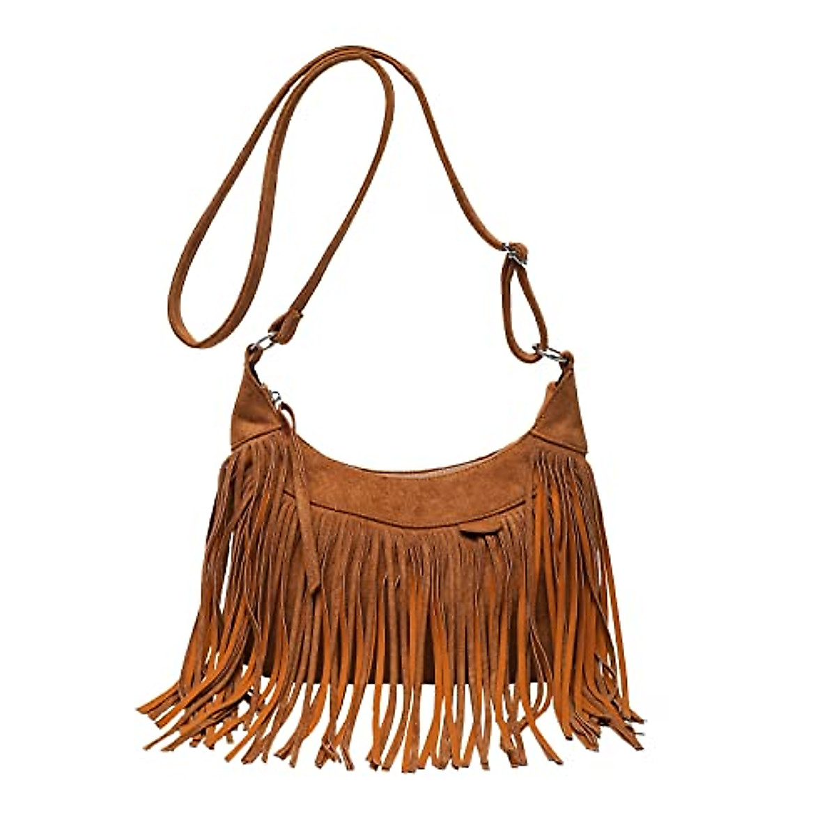 Lanpet Women’s Tassel Faux Suede Leather Hobo Cross Body Chain Shoulder Bag Satchel