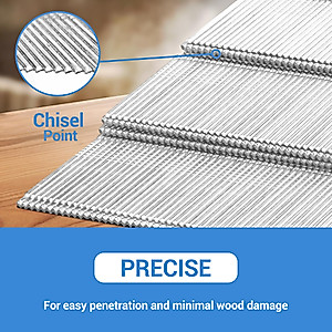 meite 15 Gauge Angled Finish Nails, 2-Inch 34 Degree DA Series Galvanized Finishing Nails for Nailer Guns - Perfect for Window Trim, Cabinet Building and Other DIY Projects (2,000 Counts)