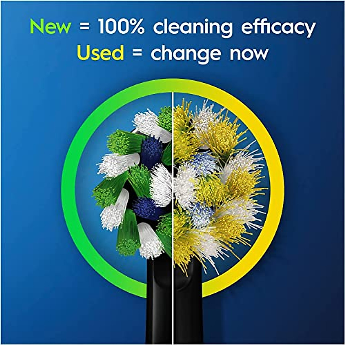 Oral-B CrossAction Toothbrush Head Black, CleanMaximiser Technology, 10 Counts, Mailbox Sized Pack, 7 g