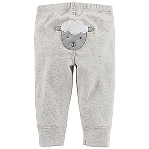 Simple Joys by Carter's Unisex Babies' 6-Piece Bodysuits (Short and Long Sleeve) and Pants Set, Grey/Mint Green/Elephant/Lamb, 0-3 Months