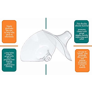 Nipple Shield & Milk Collector for Breastmilk - Breast Feeding Essentials W/Breast Shells Milk Collector Nipple Protector for Breastfeeding Breast Milk Catcher for Breastfeeding Milk Collection Cups