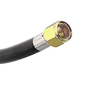 Dumble 18 Feet Low Pressure Propane Quick Connect Hose Extension - 3/8 Inch Female Flare and 1/4 Inch Male Quick Connect for RV, Camper, BBQ Grill, Propane Tank, Heater, and Firepits
