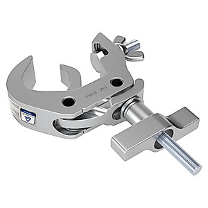 MFL. Heavy Duty Truss Clamp, 330 lb Aluminum Alloy DJ Light Clamps, Fits 1.5-2.0 Inch Truss for Stage Lighting Projector Par Lights, TUV Certificated ID: 50393001, Silver, Pack of 4