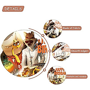 The Bad Guys Movie Theme Backdrop，Bad Guys Banner for Kids Happy Birthday Party Decoration, 5 x 3 ft The Bad Guys Photography Background for Baby Shower