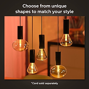 Philips Hue Lightguide Ellipse Smart LED Bulb – Handblown Glass - Color Changing Light - Compatible with Amazon Alexa, Apple HomeKit and Google Assistant - Bluetooth and Hue Bridge Compatible