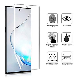 (3 Pack) Ermorgen TPU Screen Protector Compatible For Samsung Galaxy Note 10 High Definition Edge to Edge HD (Full Coverage), Case Friendly Anti-Scratch (Lifetime Replacement Warranty)