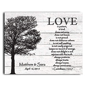 Corinthians Wedding Date Print | Personalized Anniversary Gift | Christian Wedding Gift | Christian Engagement Gift