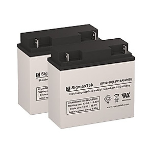 SigmasTek SP12-18NB - 12V 18AH NB SLA Battery - Compatible with: APC RBC7 SUA48XLBP SUA24XLBP SUA5000RMT5U CURK7 CURK11 SUA2200XLT SUA3000 SUA2200 (2)