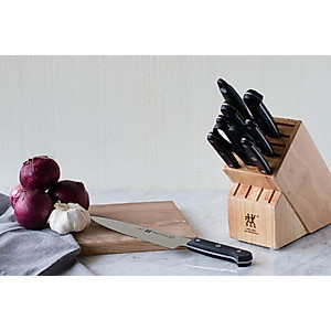 HENCKELS Zwilling gourmet 10-pc knife block set, 3.15 Pound, Black/Stainless Steel (36131-005)