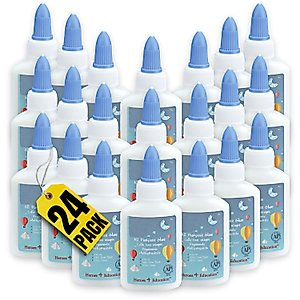 1InTheOffice Washable School Glue, Premium-Quality Glue, White, 1.25 Oz, 24 Pack