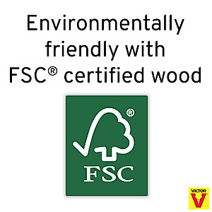 Victor M201 Metal Pedal Sustainably Sourced FSC Wood Snap Rat Trap - 12 Wooden Rat Traps