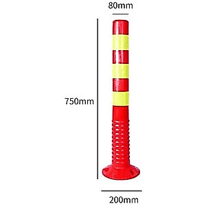 GOOFFY Parking Post, Parking Barrier, for Parking Lot Plastic Parking Bollards for Traffic Cones in Lanes Without Commercial Or Private Parking Spaces Parking Bollards Parking (Size : 750x80mm)