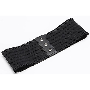 ALAIX Women's Wide Belt Stretchy Dress Belts Elastic Snap-Button Corset Belts for Women Waist Belt Waistband