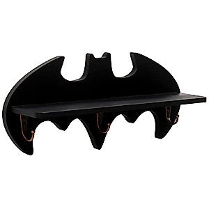 HYLEHE Bat Shelf Crystal Shelf Wall Mounted Floating Shelves-Hanging Floating Wooden Shelves for Goth Home Bedroom or Bathroom-Witchy Room Decor for Crystal Keys