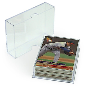 BCW 2-Piece 50 Card Slider Box - 5 ct | Premium Trading Card Storage | Sturdy, Stackable, Crystal-Clear Design for Magic The Gathering, Football, Basketball, Baseball Cards