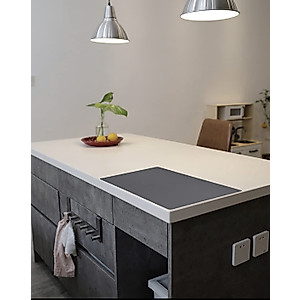 EPHome 2Pack Extra Large Multipurpose Silicone Nonstick Pastry Mat, Heat Resistant Nonskid Counter Mat, Table Mat, 23.6''x15.75'' (Black)