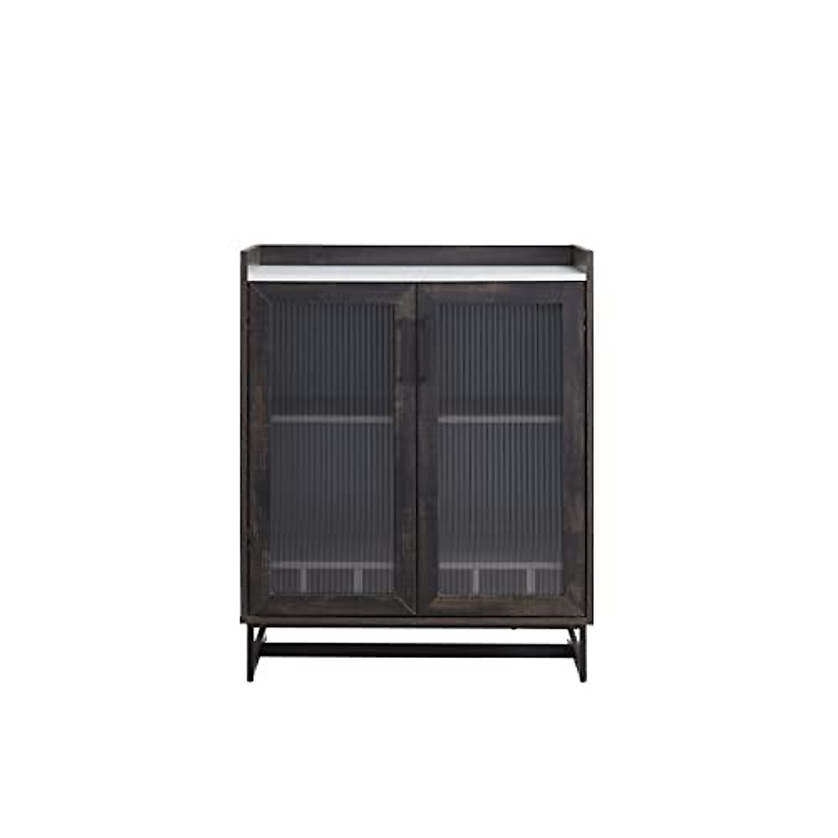 Home Source Accent Server Glass Black