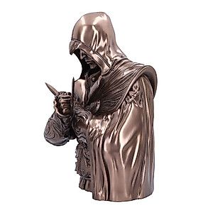 Nemesis Now Officially Licensed Assassin's Creed Ezio Bust Box, Bronze, 30cm, Resin, Multicolour