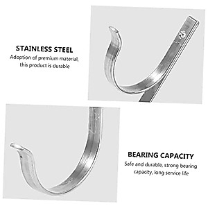 SECFOU 1 Pair Clothes Tool Storage Aluminum Hooks More Telescoping Hanging Organizer Pool for and Accessories Rakes Rod Poles Leaf Maintenance Vacuum Life Saver Fence Garden