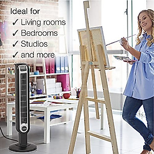 Lasko 2511 36″ Tower Fan with Remote Control - Features 3 Whisper Quiet Speeds and Built-in Timer (Renewed)