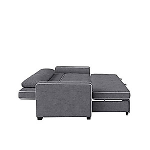 Serta Convertible Sofa, Charcoal