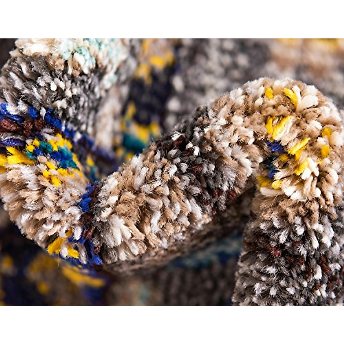 Unique Loom Medici Collection Floral Traditional Vibrant Colors Gray Area Rug (9' 0 x 12' 0)