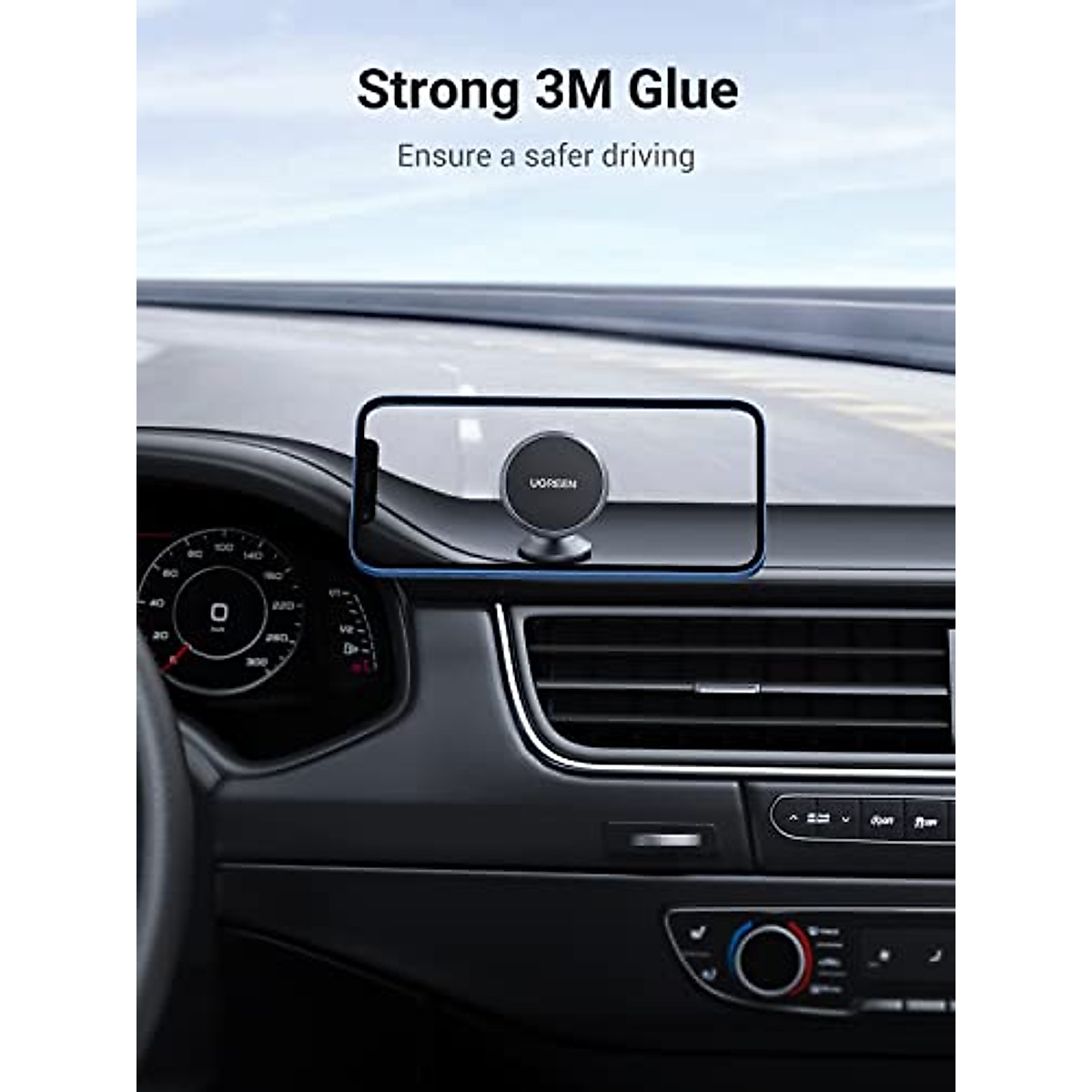 UGREEN Magnetic Car Phone Holder for Dashboard Cell Phone Mount Magnet Holder Adjustable Compatible with iPhone 14 13 Pro Max, iPhone 12 11 Plus SE XS XR 8 7, Samsung Galaxy S22, Google Pixel