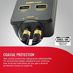 Monster Power Surge Protector 6-Outlet Power Strip, Gold 600 AVU+