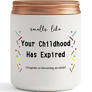 Funny 18th Birthday Gifts for Girls, Boys - Happy 18th Birthday Gifts for Daughter, Son, Granddaughter, Niece, Friend - Unique Turning 18 Year Old Candle Gifts