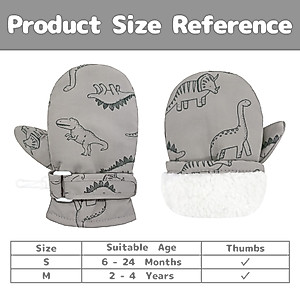 Olreco Toddler Gloves Waterproof Toddler Winter Gloves Toddler Snow Gloves for Kids Toddler Waterproof Gloves Toddler Mittens