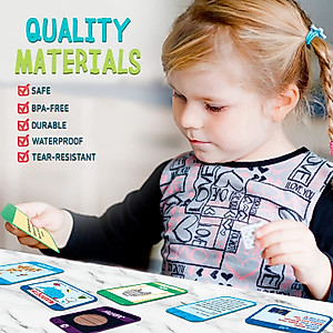 merka 90 Pack Science Flash Cards- Solar System for Kids, Human Body and Geography, Picture Cards for Kids’ Learning, Word Travel Games for Summer Vacation, Homeschool Supplies