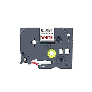 IDIK 1PK Red on White Standard Laminated Label Tape Compatible for Brother P-Touch TZe-212 TZ212 TZe212(6mm x 8m)