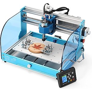 Genmitsu 3018-PROVer V2 Upgraded Desktop CNC Router Machine with GRBL Offline Control, Limit Switches & Emergency-Stop, XYZ Effective Working Area 284 x 180 x 40mm (11.2 x 7.1 x 1.6 inches)