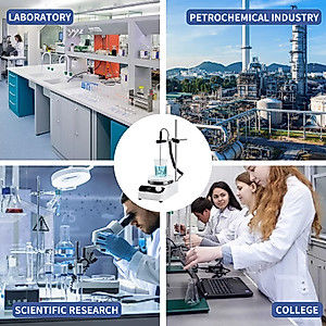 LACHOI Magnetic Stirrer Hot Plate Max 280℃ 5.3 in Magnetic Stir Plate 200-1500RPM 5000ml Capacity Magnetic Hotplate Stirrer Mixer,1-999min Timer,Temp Probe Sensor&Stir Bar(Heating/LCD Display)