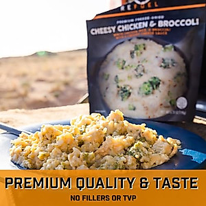 Peak Refuel Cheesy Chicken & Broccoli | Premium Freeze Dried Camping Food | Backpacking & Hiking MRE Meals | Just Add Water | 100% Real Meat | 52g of Protein | 2 Serving Pouch