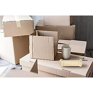 SteadMax 100ft Natural Cotton 3/16 Inch Rope, Heavy-Duty General-Purpose Utility Cord, Clothesline Rope, Ideal for Tents, Hammocks, Halters, Harnesses, Awnings, Outdoors, Sports (2 Pack, 50ft Each)