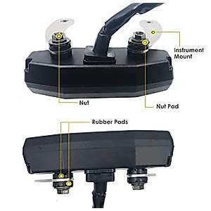 WHALETAIL Universal Motorcycle Speedometer Mount 304 Stainless Steel Speedometer Bracket with Screw Nuts and Rubber Pads