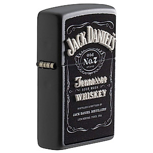 Zippo Jack Daniels Texture Black Matte Pocket Lighter, One Size