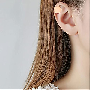 FLYUN 12MM Pressure Earring for Keloids, Keloid Earrings Pressure Clip On Earring, Ear Cuff, Stainless Steel Non-Pierced Earrings (14MM, Silver&Black&Gold)