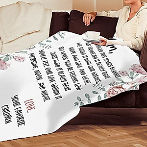 OMGJS Mom Blanket from Daughter,Gifts for Anniversary Mom Birthday Gifts,Mom Blanket,Throw Blanket 39"×59"