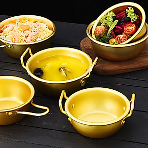 Yardwe Korea Ramen Pot Fast Noodles Cooking Pots Soup Stew Pot Stockpot Alluminum Ramyun Pot with Handles Camping Cookware for Pasta 12.5cm