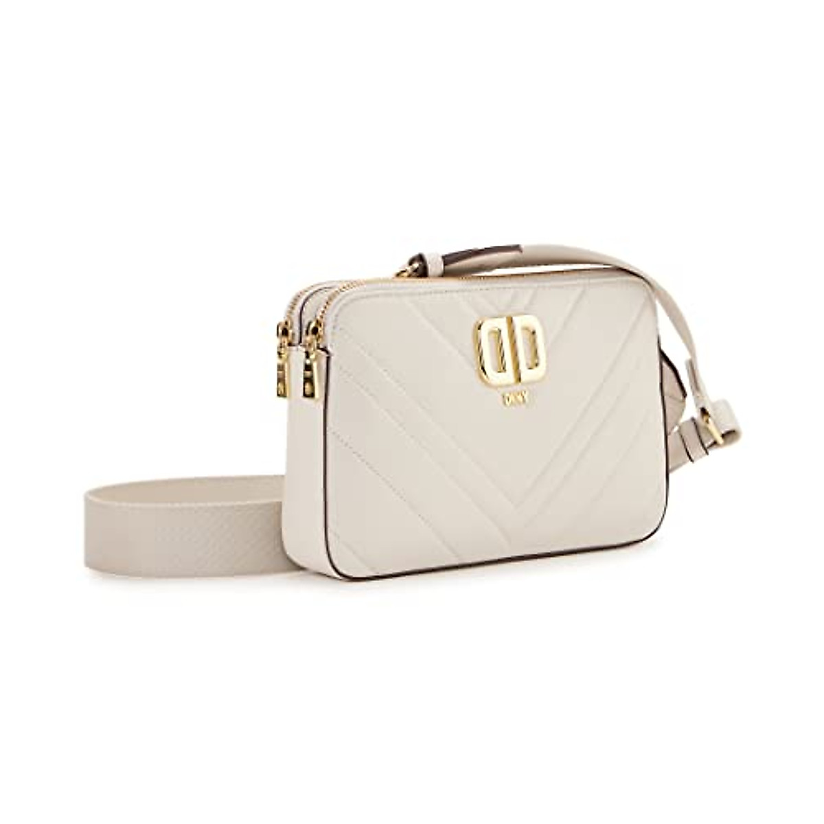 DKNY Delphine Double Zip Crossbody, Pebble