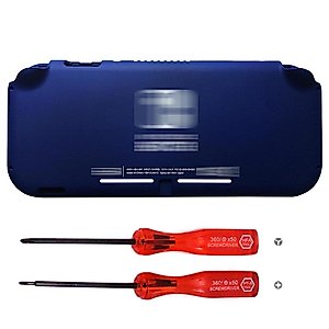 Rinbers Front Back Faceplate Rear Back Cover Housing Replacement for Nintendo Switch NS Lite Console HDH-001 Top Bottom Shell Case Plastic Cover - Dark Blue