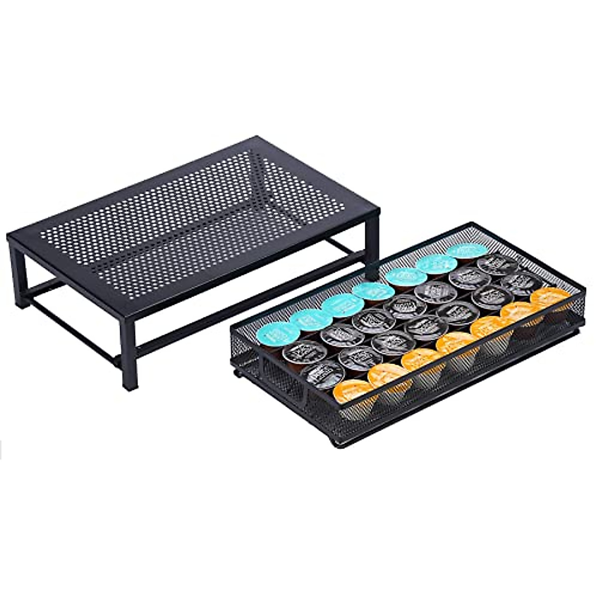 Mknana K-Cup Coffee Pod Storage Drawer,K Cup Holder for Counter,Black