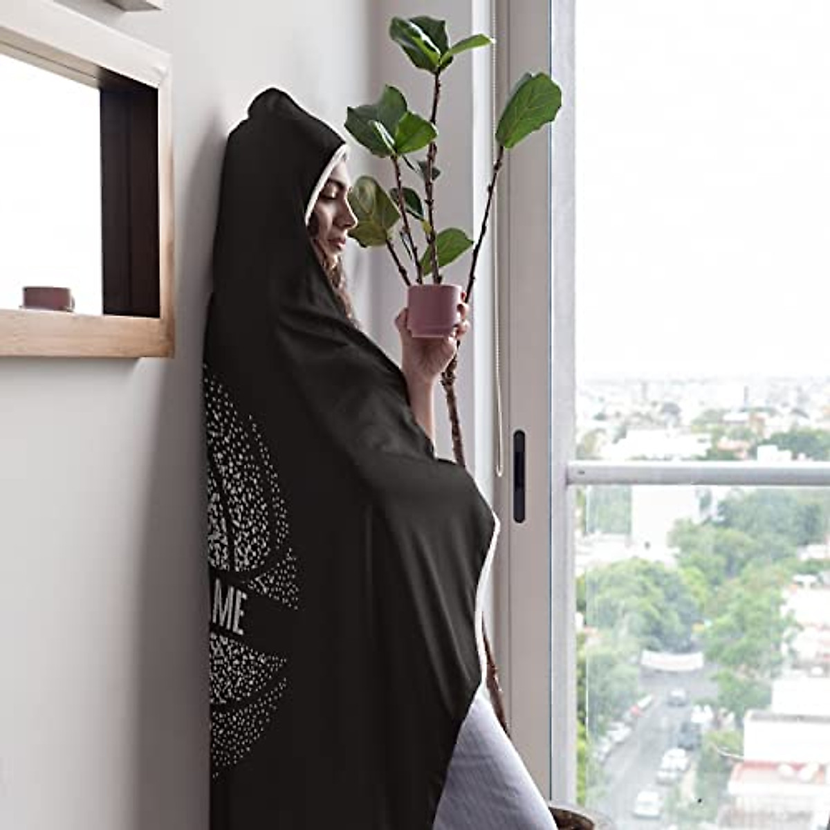 Personalized Hooded Blanket with Name, Custom Volleyball Wearable Blanket Gift, Lightweight Flannel Soft and Cozy, 50'' x 60'' for Teen, ARAHANT