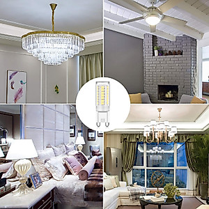 Umleeddlt Bulb LED G9 4W (40W Halogen Equivalent) 400 LM G9 Bi-pin Base LED Light Bulbs Daylight White 6000K AC 120V 360° Beam Angle Non-dimmable for Home Lighting Ceiling Light (10 Pack)